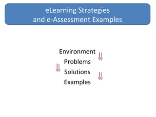 e-Learning and e-assessment examples | PPT