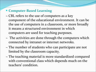 E learning for presentation ict class | PPT