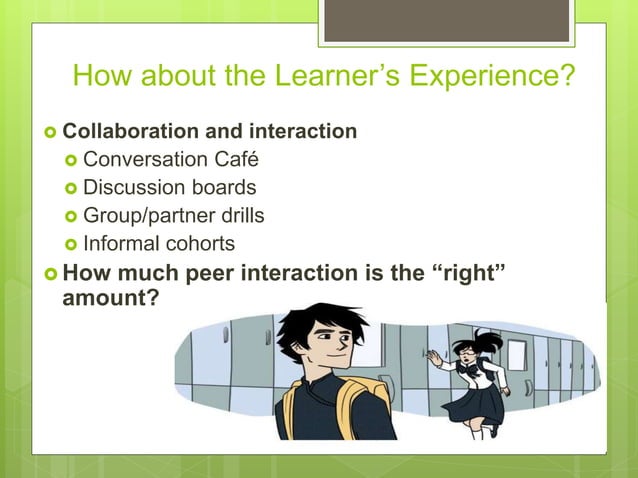 Bonjour Integrating Peer Collaboration Into Asynchronous Language Learning Ppt