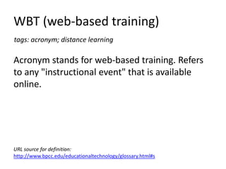 eLearning Glossary | PPT