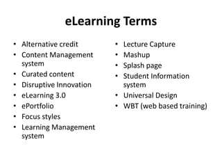 eLearning Glossary | PPT