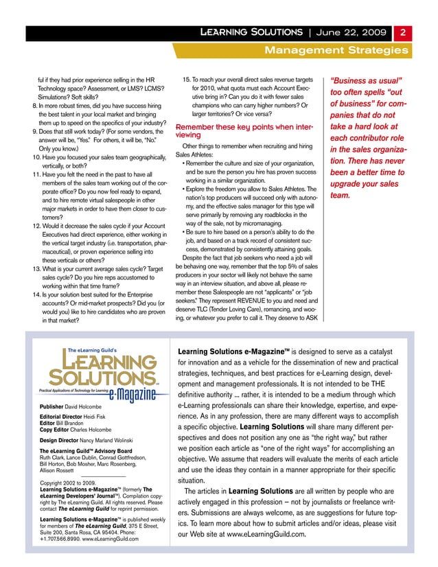 E Learning Guild E Magazine Article | PDF