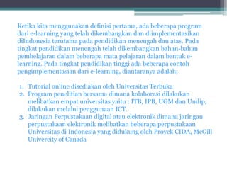 e-learning dan ICT di Indonesia | PPTX