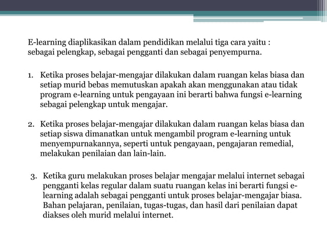 e-learning dan ICT di Indonesia | PPTX
