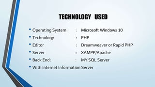 E Learning Management System By Tuhin Roy Using PHP | PPTX