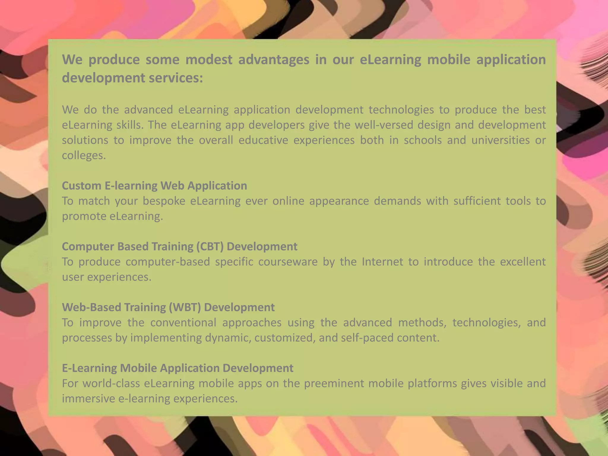 e-Learning Mobile App Development | PPT