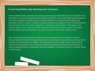e-Learning Mobile App Development | PPT