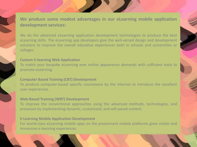 e-Learning Mobile App Development | PPT