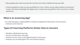 Create an eLearning Platform like Coursera in 7 Simple Steps | PPT