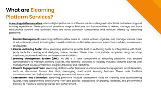 Elearning Platform Services: Empowering Education in the Digital Age | PPT