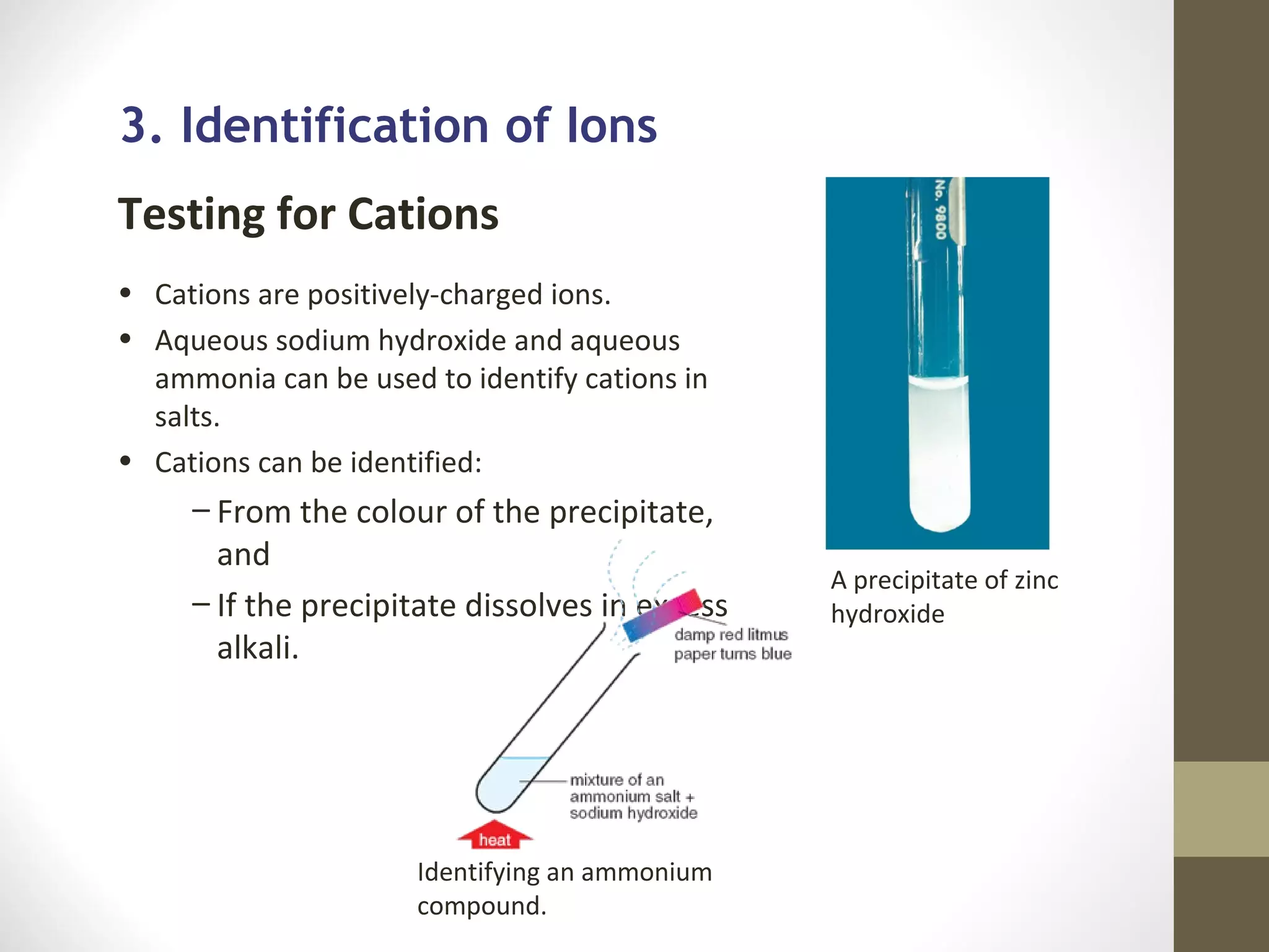 E-learning Identification of ions and gases | PPT