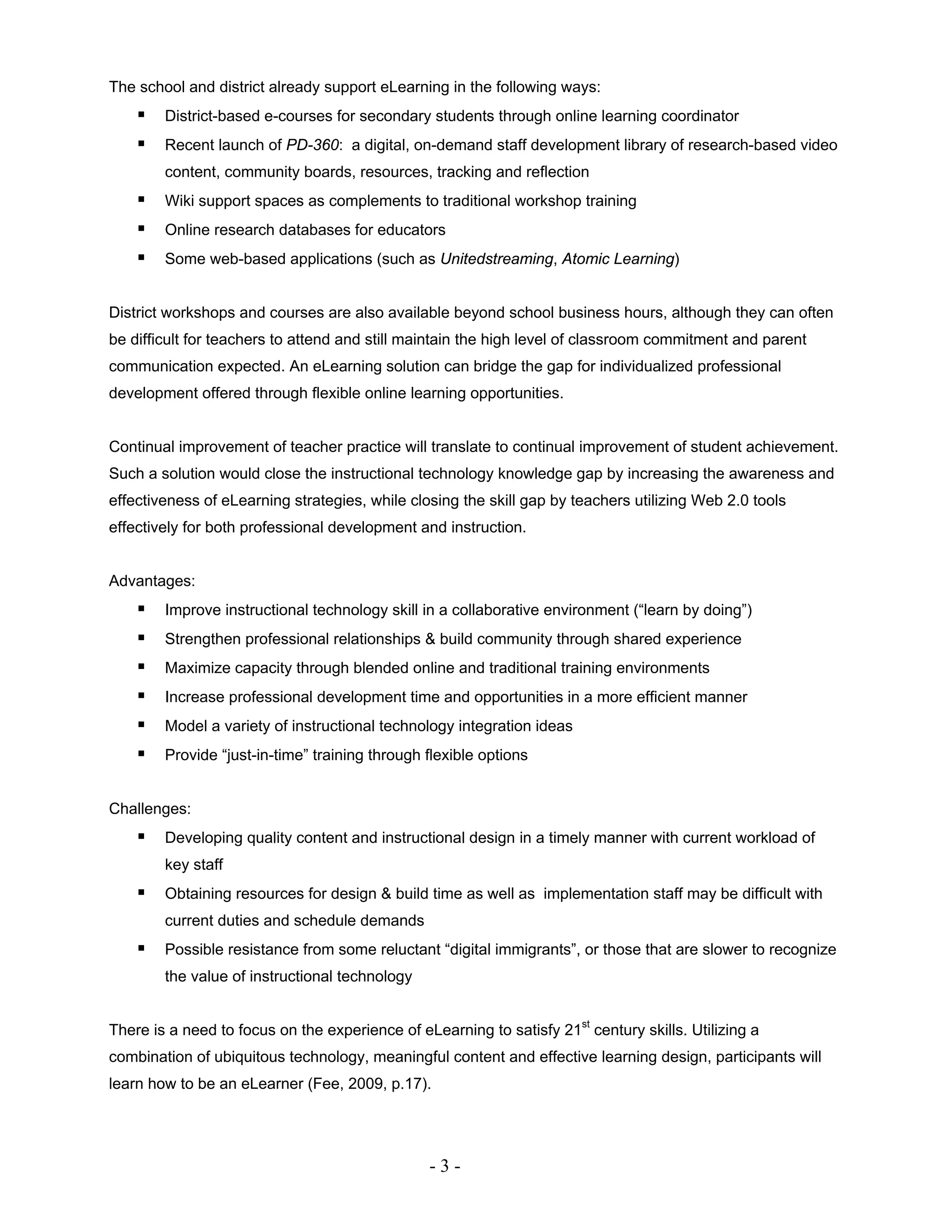 eLearning Proposal | PDF
