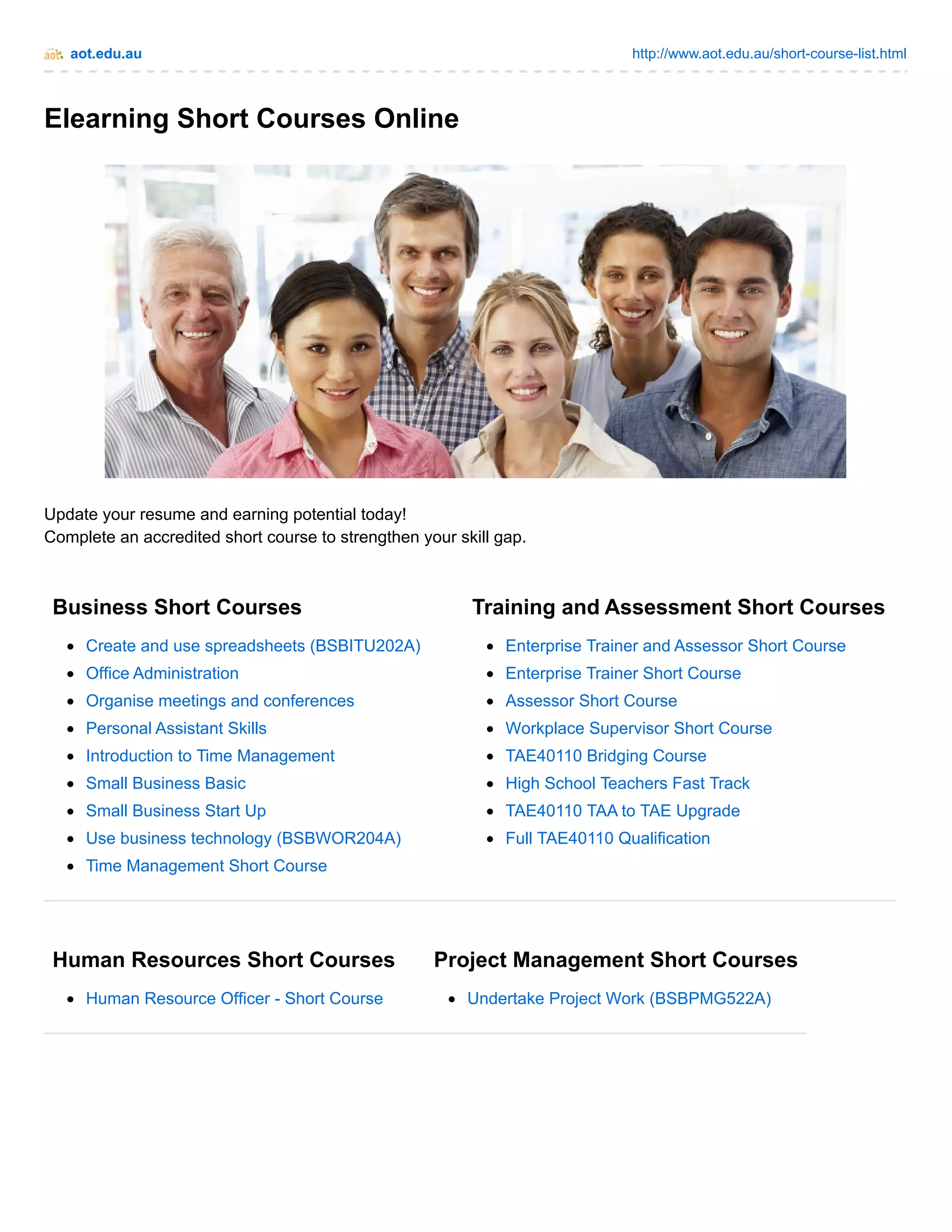 Elearning short courses online | PDF