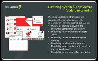 ELearning Excellence awards - Vodafone Learning - Nine Lanterns | PPT