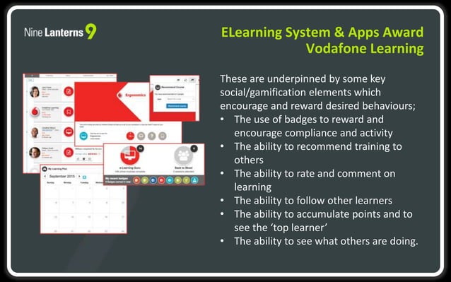 ELearning Excellence awards - Vodafone Learning - Nine Lanterns | PPT