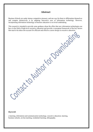 Research paper on E learning | PDF