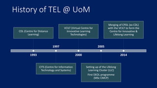 Elearning @ UoM: Past, Present and the Future | PPT