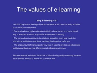 Elearning Values | PPT