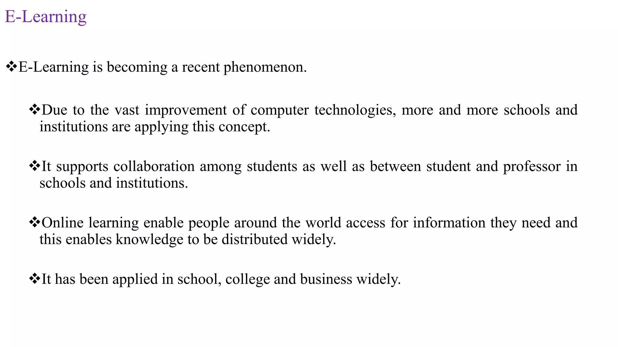 E learning vs conventional learning | PPT