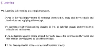 E learning vs conventional learning | PPT