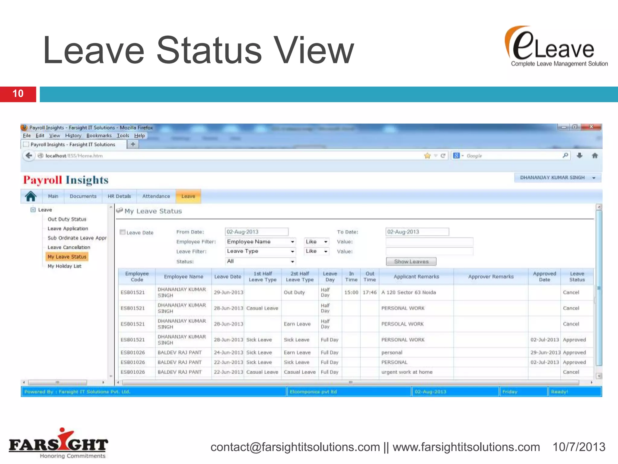 E leave management-system | PPT