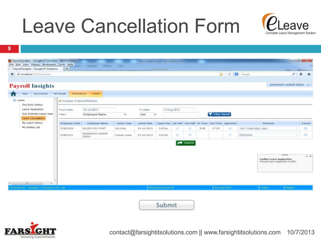 E leave management-system | PPT