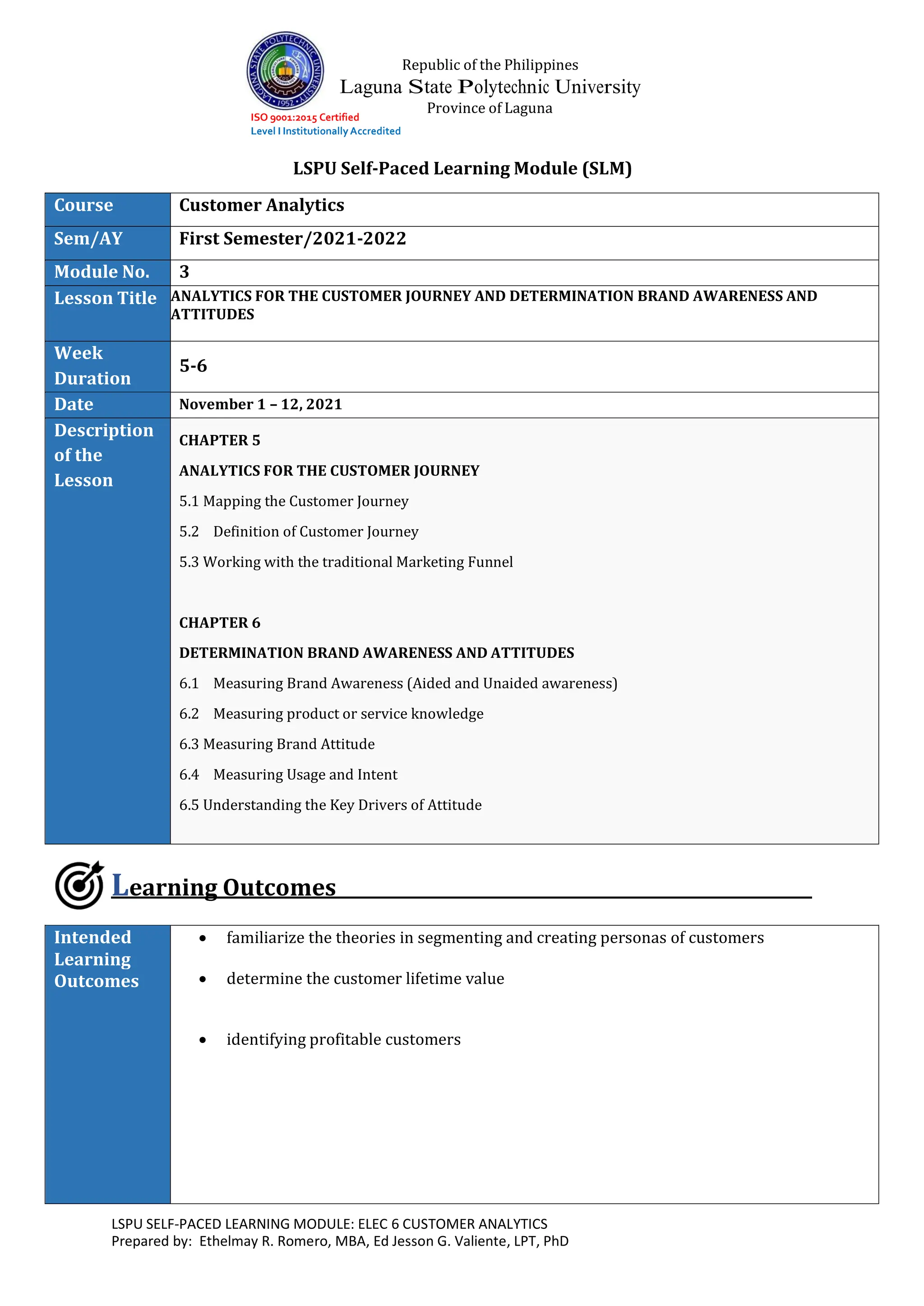 ELEC-6_CUSTOMER-ANALYTICS_MODULE-3.pdf | Marketing and Advertising | Business