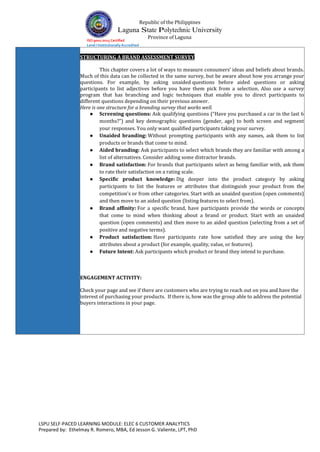 ELEC-6_CUSTOMER-ANALYTICS_MODULE-3.pdf | Marketing and Advertising ...