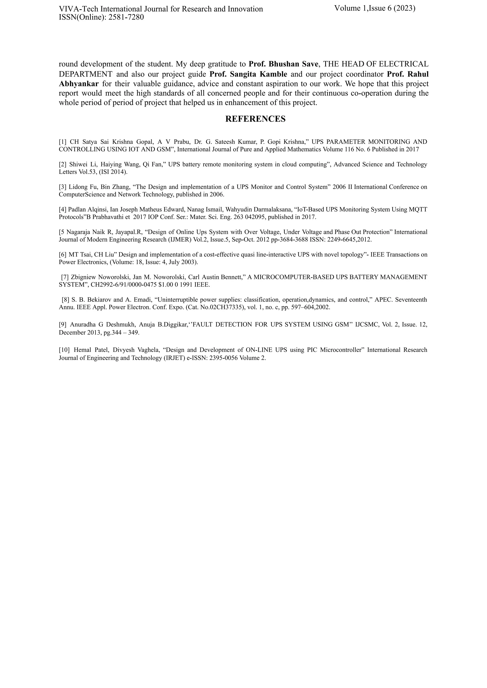 GSM Based Controlling and Monitoring System of UPS Battery | PDF
