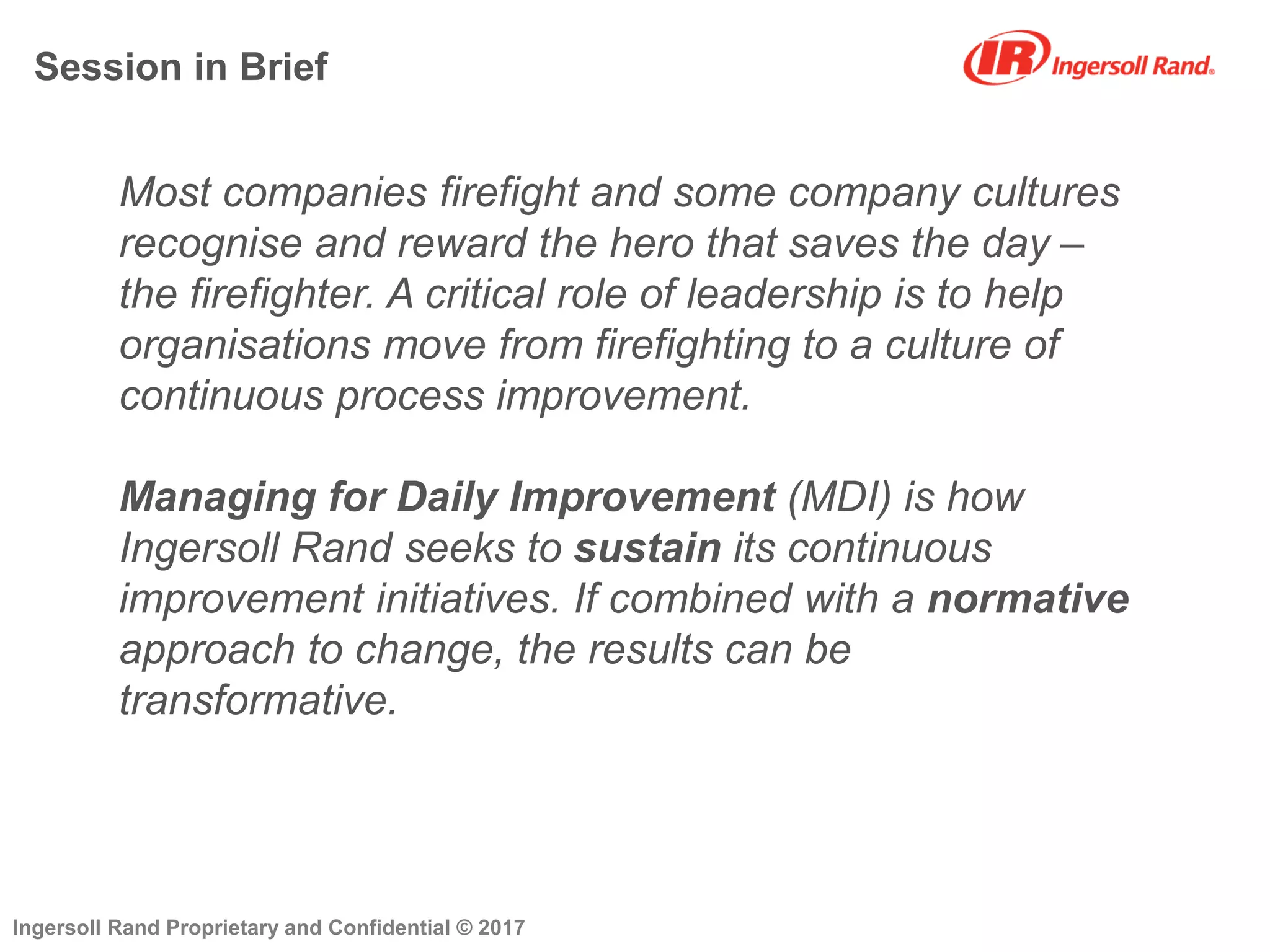 ELEC2017 2.4 m. pyne - managing for daily improvement (mdi) | PDF