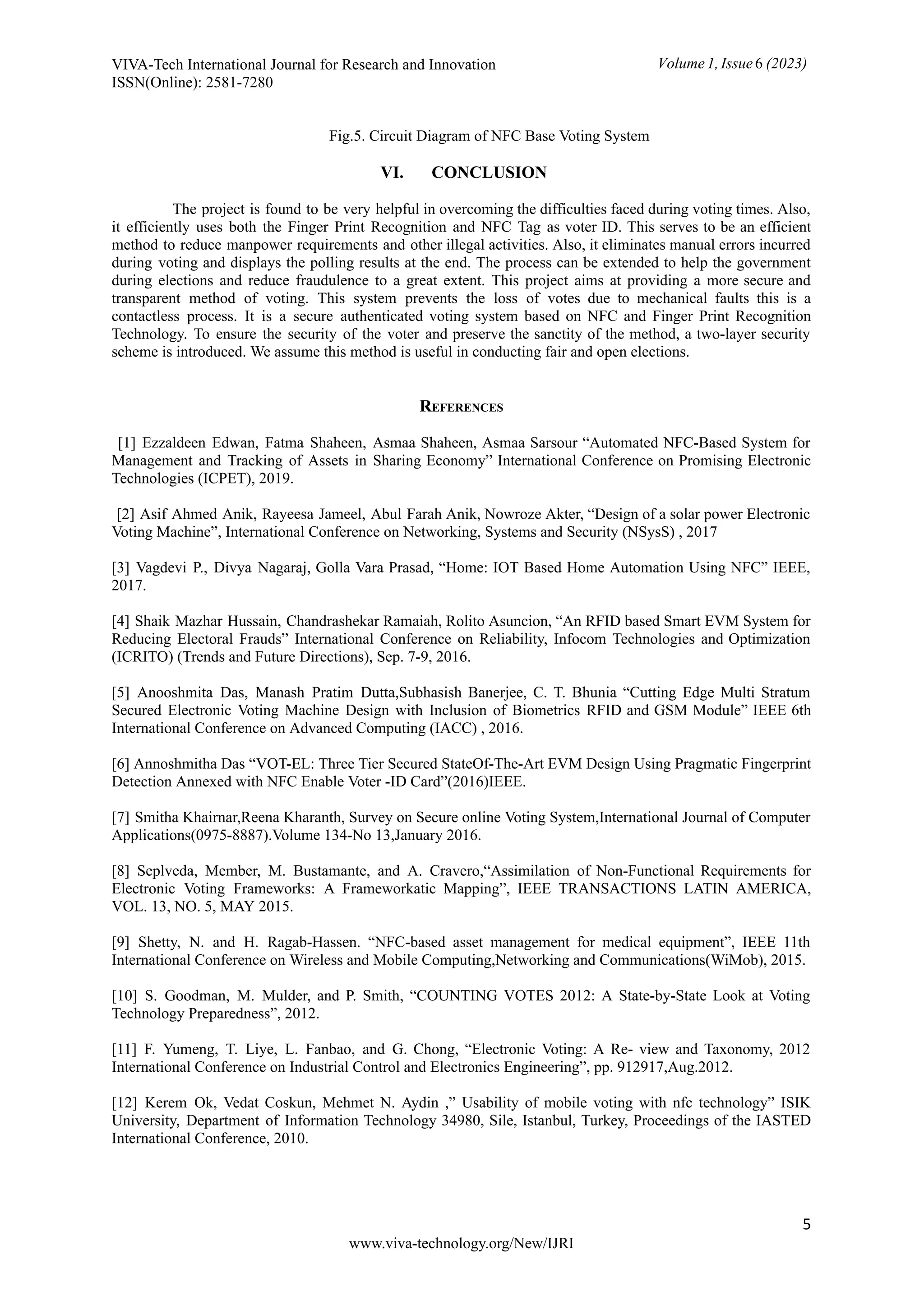 NFC BASED VOTING SYSTEM with Electronic voting devices | PDF