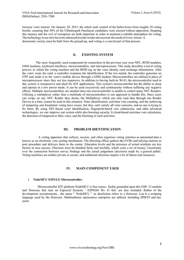 NFC BASED VOTING SYSTEM with Electronic voting devices | PDF
