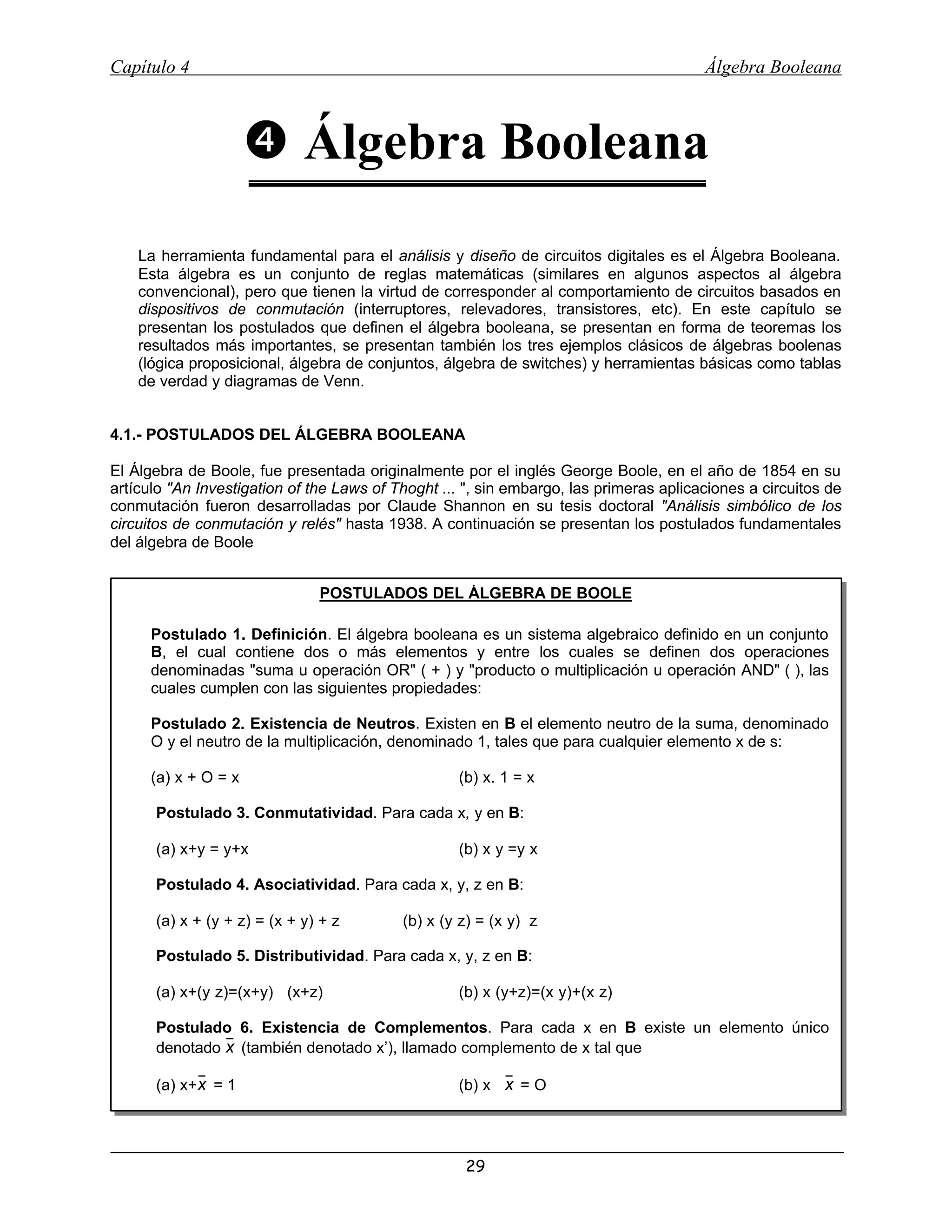 Algebra booleana | PDF