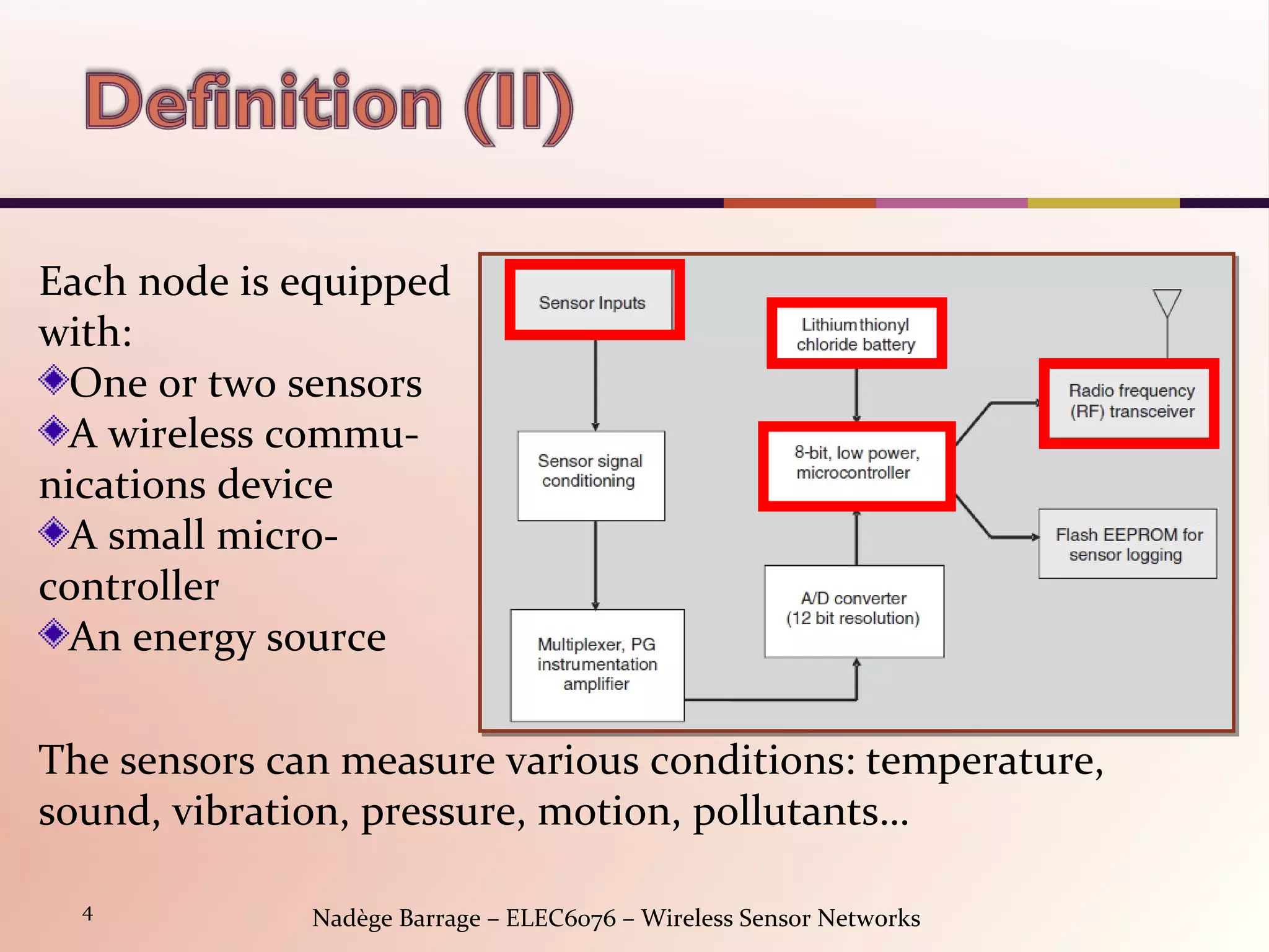 Elec6076 wireless sensor networks | PPT | Internet of Things | Internet