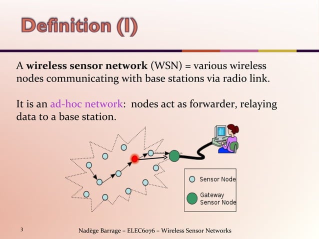 Elec6076 wireless sensor networks | PPT | Internet of Things | Internet