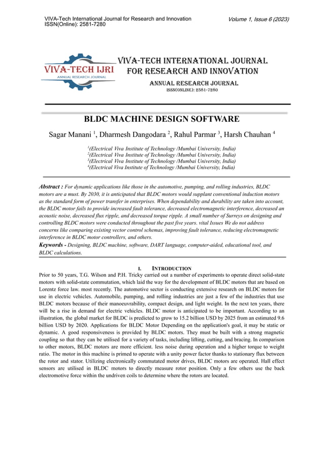 BLDC MACHINE DESIGN SOFTWARE AND CALCULATION | PDF | Radio Control | Hobbies & Interests