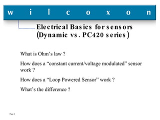 Wilcoxon - Accelerometer Electronic Basics | PPT