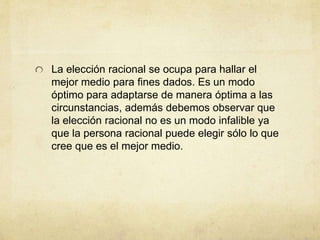 Eleccion racional teoria | PPTX