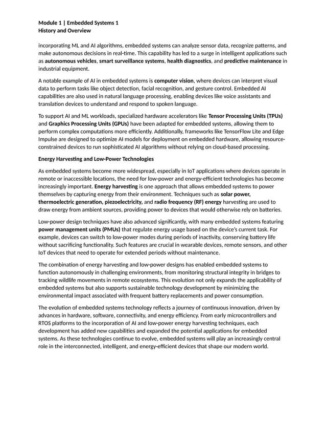 ELECTIVE (EMBEDDED SYSTEMS )MODULE 1.docx | Free Download