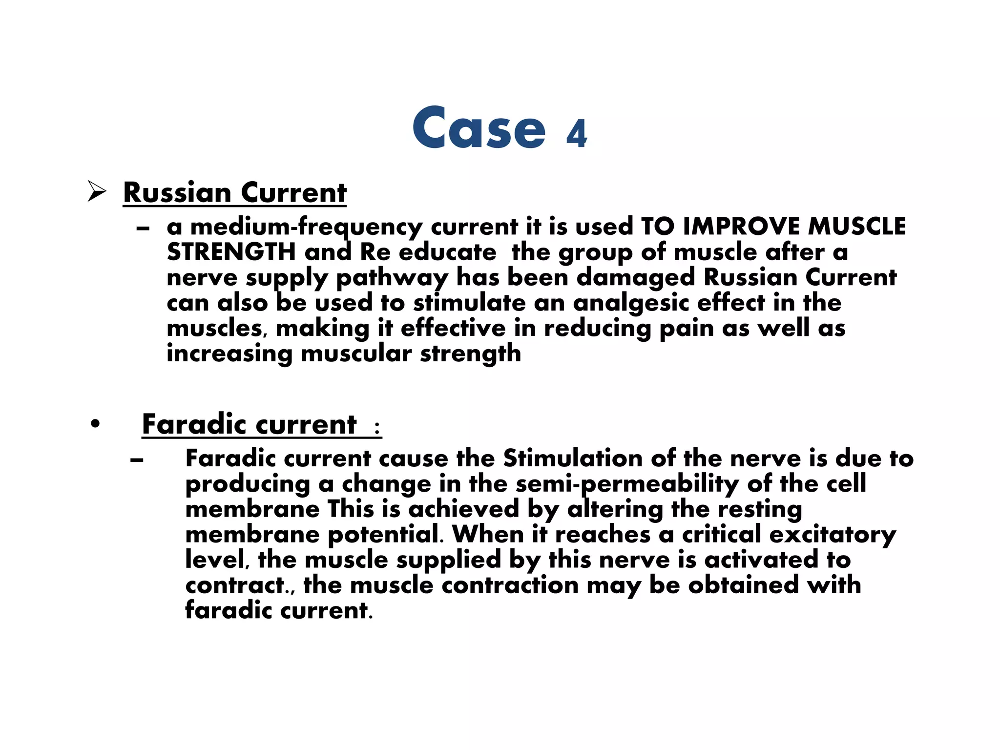 ELECTRO THERAPY CURRENT USE IN CLINICAL CASES | PPTX