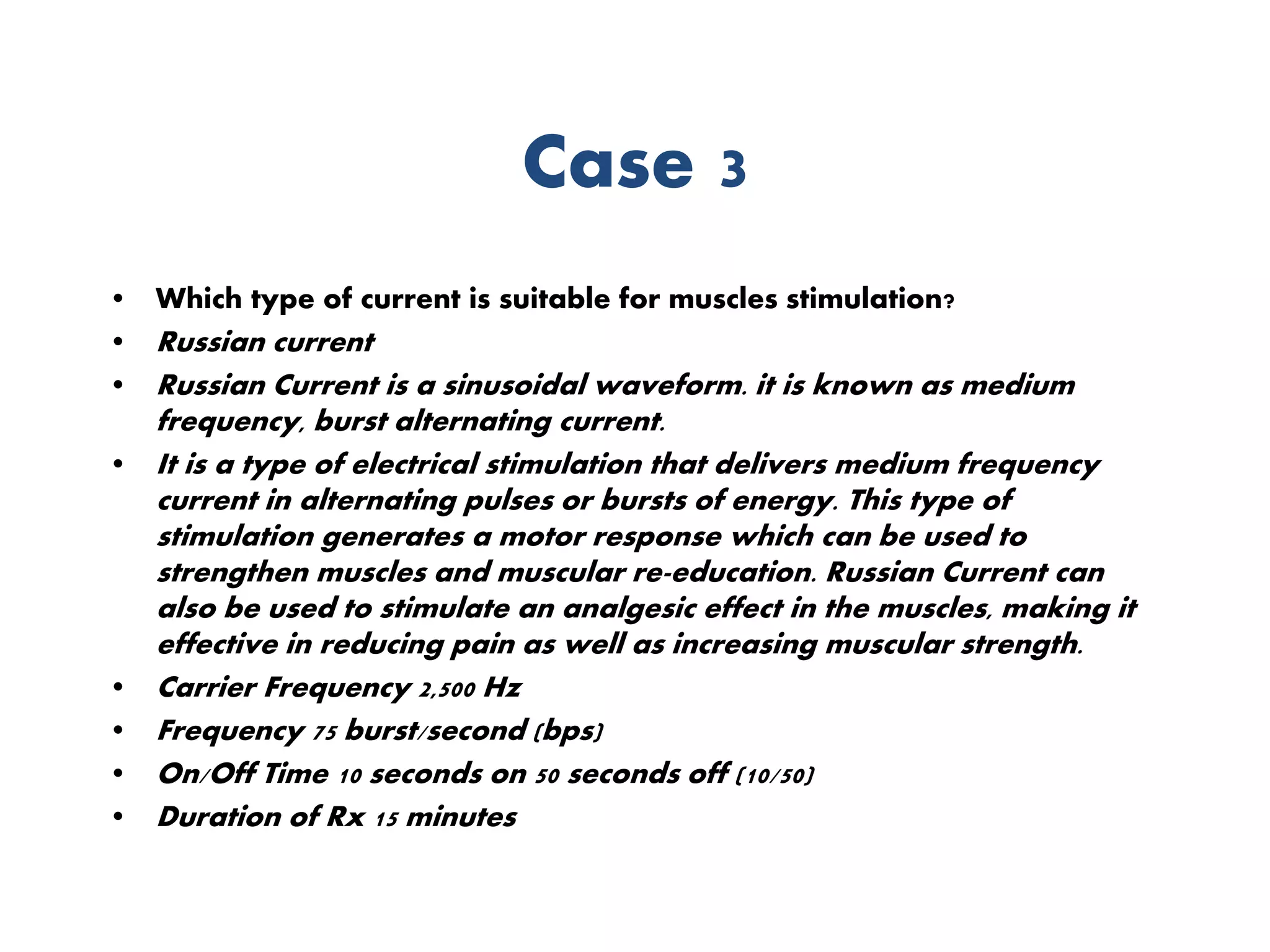 ELECTRO THERAPY CURRENT USE IN CLINICAL CASES | PPTX