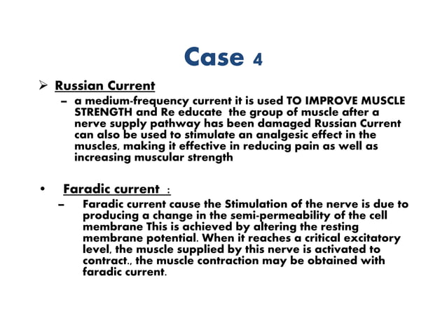 ELECTRO THERAPY CURRENT USE IN CLINICAL CASES | PPTX