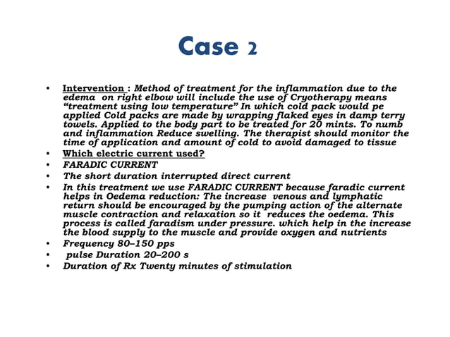 ELECTRO THERAPY CURRENT USE IN CLINICAL CASES | PPTX