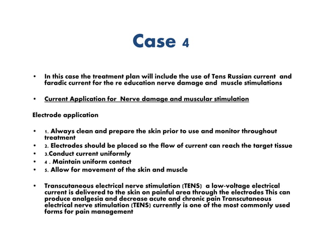 ELECTRO THERAPY CURRENT USE IN CLINICAL CASES | PPTX