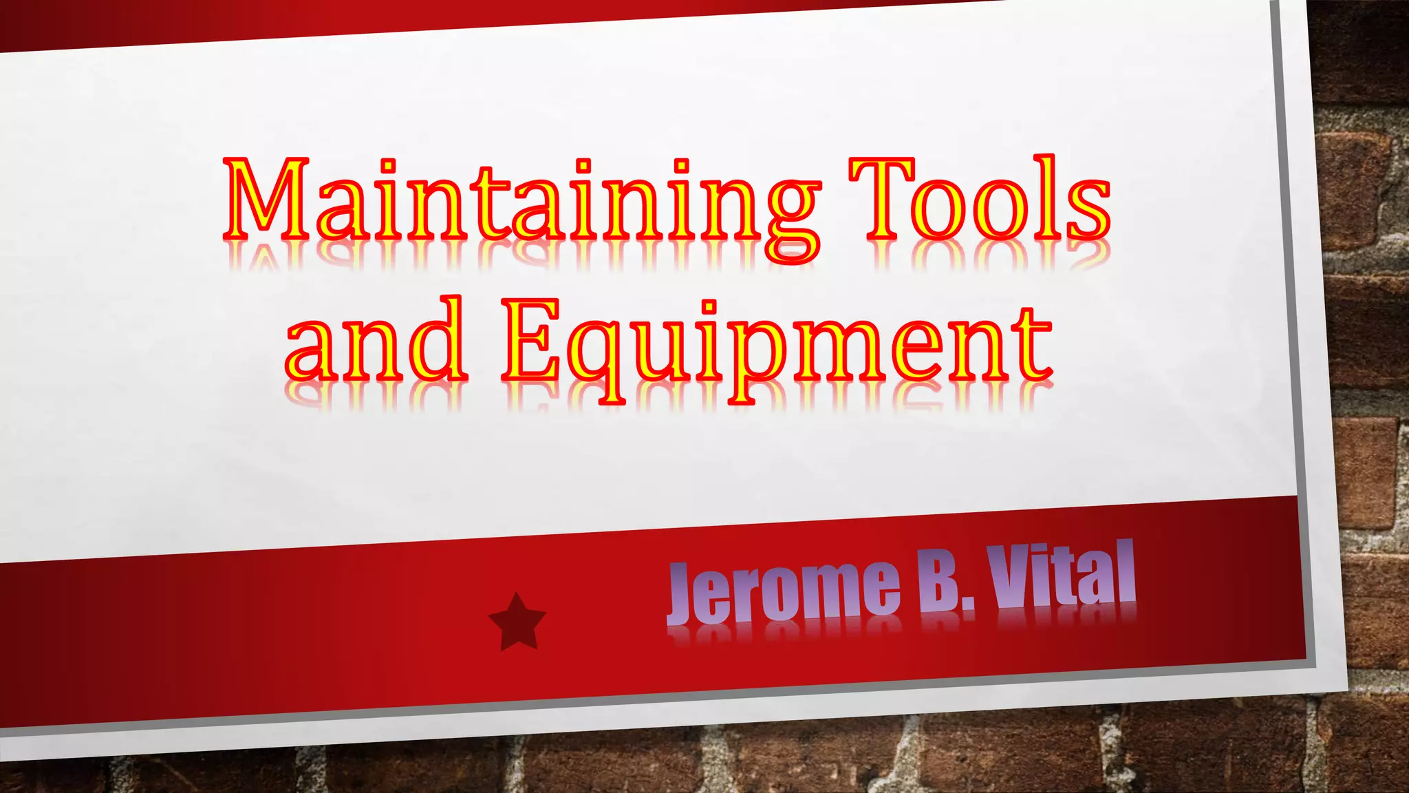 Elecrtronics maintaining tools | PPTX
