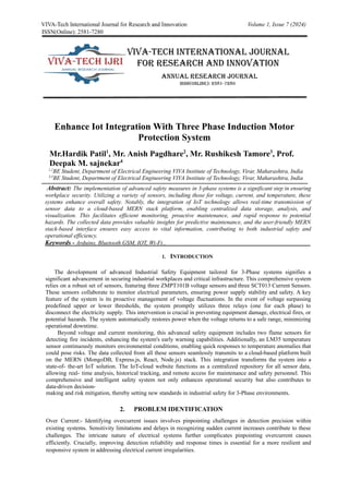 Enhance Iot Integration With Three Phase Induction Motor Protection ...