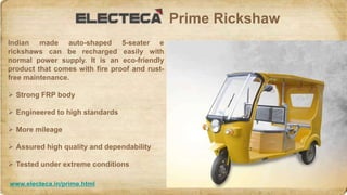 Electeca: The Ultimate Address of E Rickshaws in West Bengal | PPTX