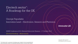Electech sector: a roadmap for the UK - Enabling the digital future | PPT