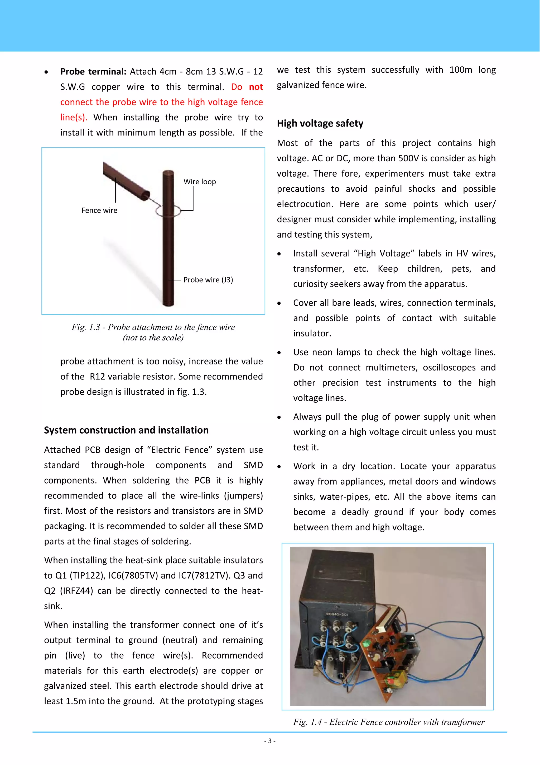 Electric Fences with Automated Monitoring System | PDF