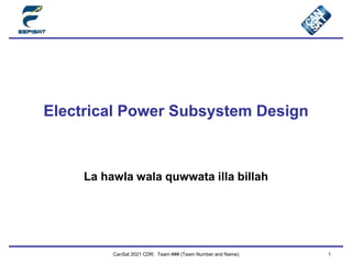 Electical Power Subsystem _CDR.pptx